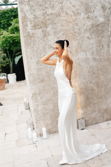 Kate Willa Rachel Halter Gown